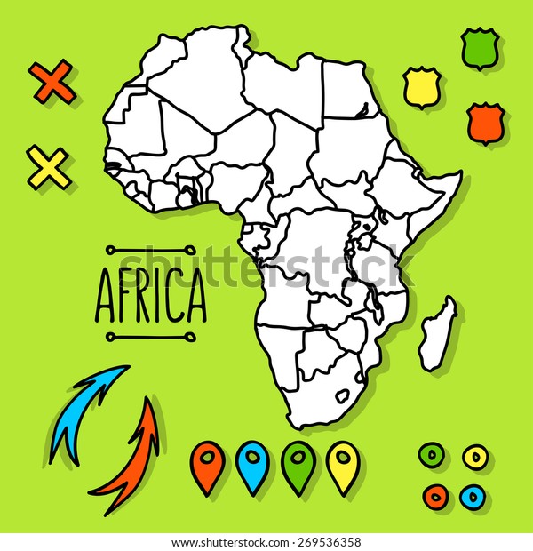 Hand Drawn Travel Map Illustration Perfect Stock Vector (Royalty Free ...