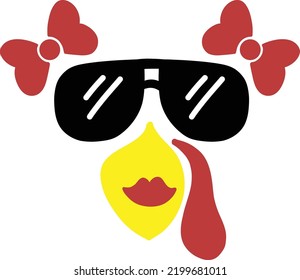 Hand Drawn Turkey Face Illustration Isolated Stock Vector (Royalty Free ...
