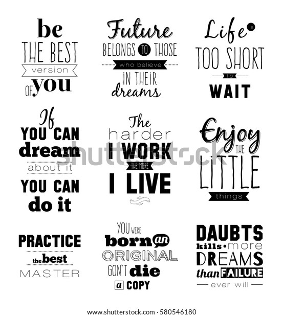 Hand Drawn Typography Design Trendy Inspirational Stock Vector (Royalty ...