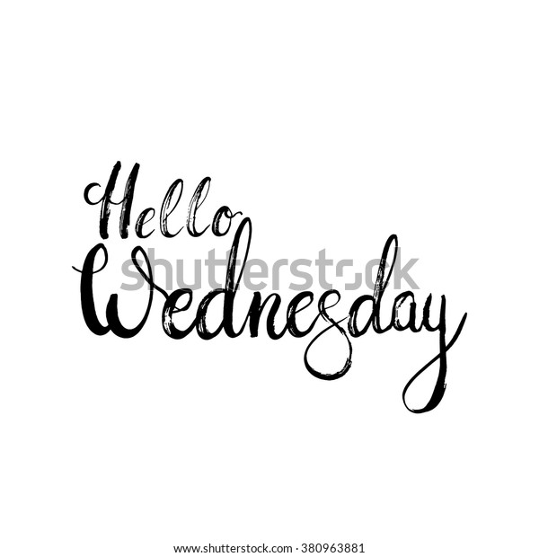 Hand Drawn Typography Lettering Phrase Hello: Stock-Vektorgrafik ...