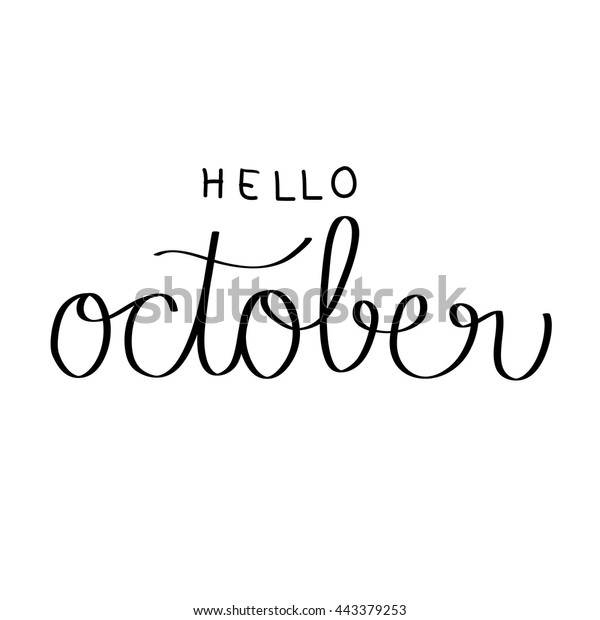 Hand Drawn Typography Lettering Phrase Hello: vector de stock (libre de ...