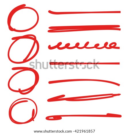 Hand Drawn Underline Set Brush Line 스톡 벡터(사용료 없음) 421961857 - Shutterstock