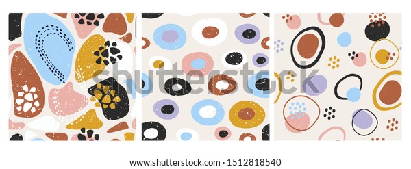 Hand Drawn Various Round Elipse Shapes Stock Vector (Royalty Free ...