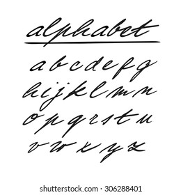 Vektor Stok Hand Drawn Vector Alphabet Font Isolated (Tanpa Royalti ...