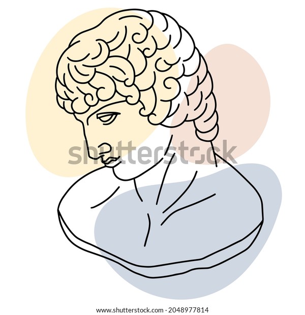 Hand Drawn Vector Ancient Greek Young Stock Vector (Royalty Free ...