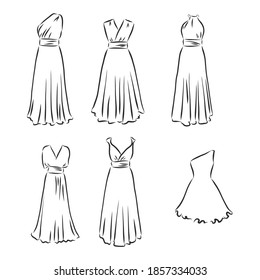 Hand Drawn Vector Clothing Set Trendy Stock Vector (Royalty Free ...