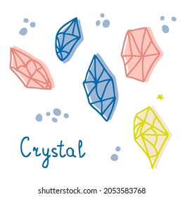 Hand Drawn Vector Crystal Doodles Collection Stock Vector (Royalty Free ...