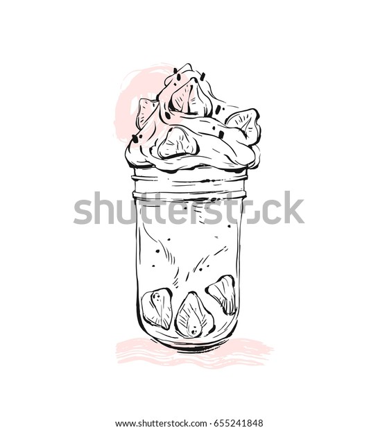 Hand Drawn Vector Graphic Monstershake Milkshake Stock Vector (Royalty ...