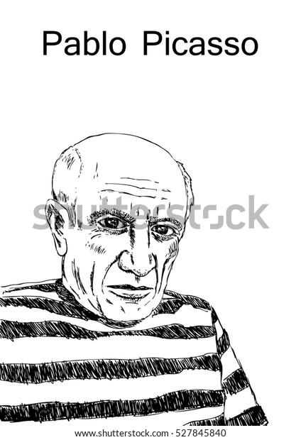 Hand Drawn Vector Illustration Artist Pablo Stock Vector (Royalty Free ...