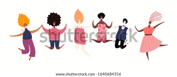 Hand Drawn Vector Illustration Diverse Modern Stock Vector (Royalty ...