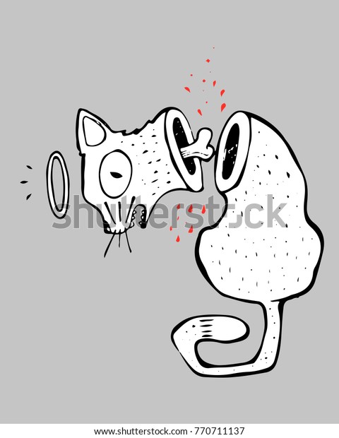 Hand Drawn Vector Illustration Drawing Beheaded Stock Vector (Royalty ...