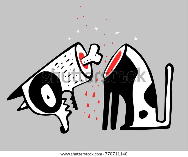 Hand Drawn Vector Illustration Drawing Beheaded Stock Vector (Royalty ...