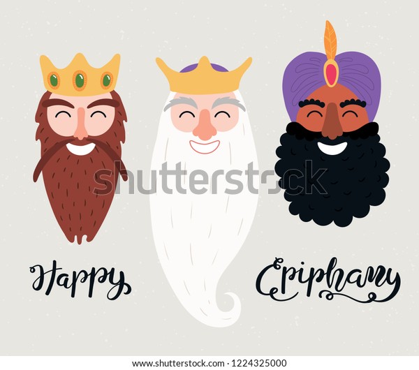 Hand Drawn Vector Illustration Three Kings Stock Vector (Royalty Free ...