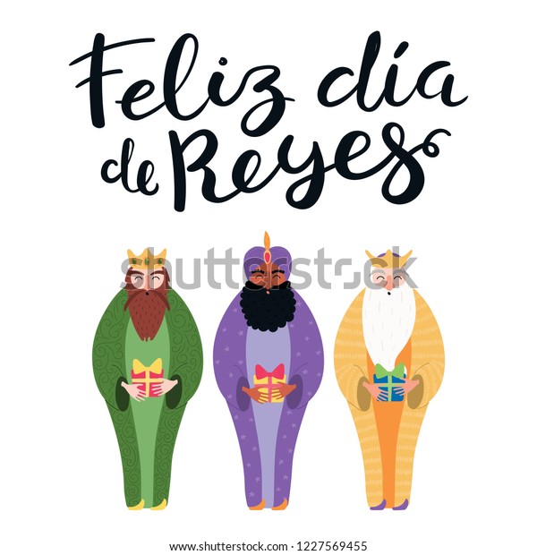 Hand Drawn Vector Illustration Three Kings Stock Vector (Royalty Free ...