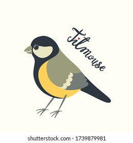 Hand Drawn Vector Illustration Titmouse Stock Vector (Royalty Free ...
