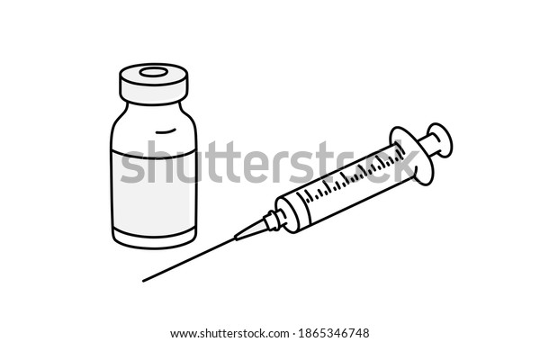 Hand Drawn Vector Illustration Vials Medication Stock Vector (Royalty ...