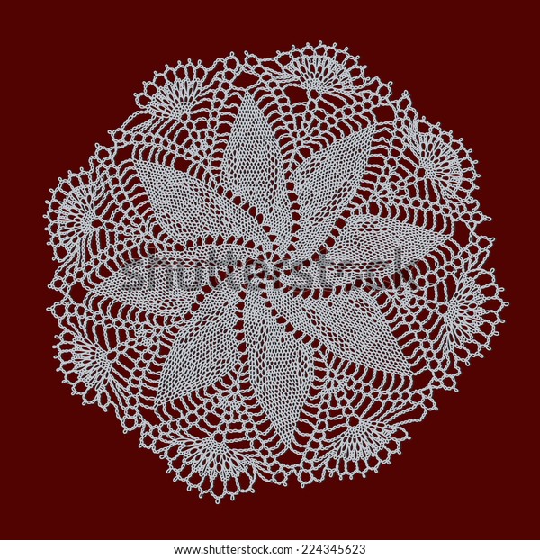 Hand Drawn Vector Lace Doily Stock Vector (Royalty Free) 224345623 ...