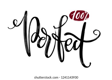 Hand Drawn Vector Lettering 100 Percent Stock Vector (Royalty Free ...