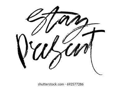 Hand Drawn Vector Lettering Words Stay Stock Vector (Royalty Free ...
