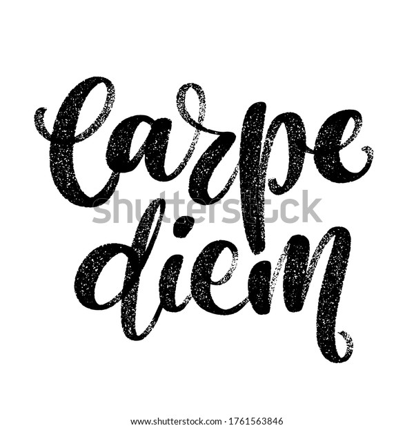 Hand Drawn Vector Lettering Words Carpe Stock Vector (Royalty Free ...