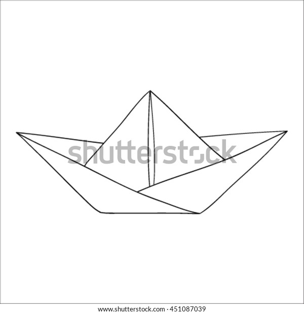 Hand Drawn Vector Paper Boat Stock Vector (Royalty Free) 451087039 ...