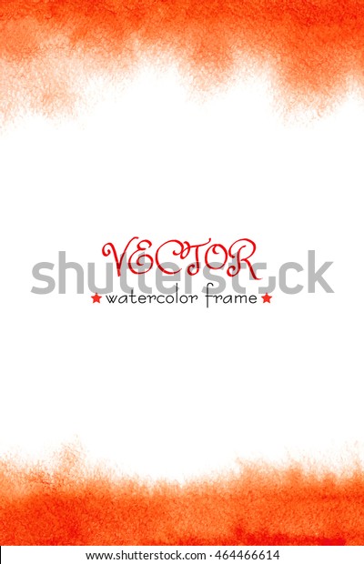 Hand Drawn Vector Red Watercolor Border Stock Vector (Royalty Free ...