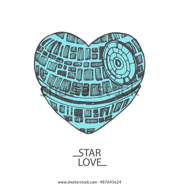 Hand Drawn Vector Sketch Illustration Love Stock Vector (Royalty Free ...