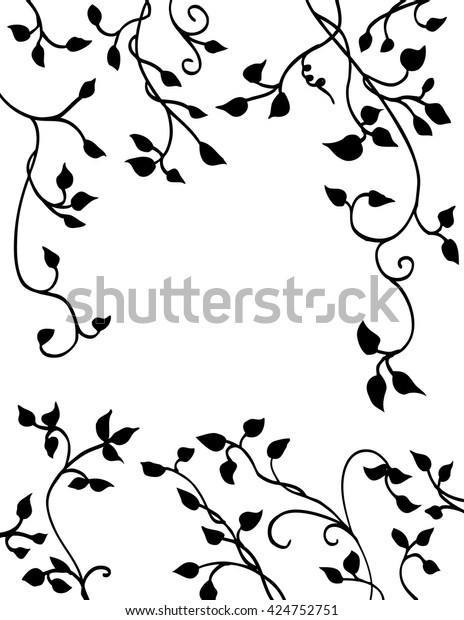 Hand Drawn Vines Pretty Border Pattern 库存矢量图（免版税）424752751 | Shutterstock