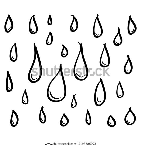 Hand Drawn Water Drop Illustration Doodle Stock Vector (Royalty Free ...