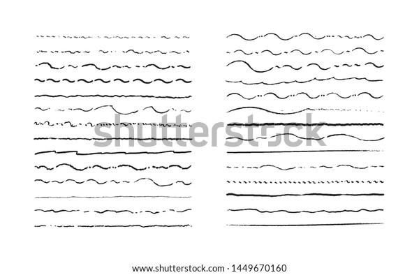 Hand Drawn Waving Doodle Lines Vintage Stock Vector (Royalty Free ...