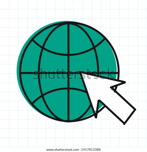 Hand Drawn Web Icon Page Symbol Stock Vector (Royalty Free) 1417813388 ...