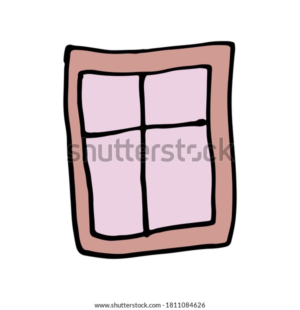 Hand Drawn Windows Doodle Illustration Relaxing Stock Vector (Royalty ...