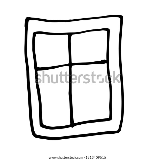 Hand Drawn Windows Doodle Illustration Relaxing Stock Vector (Royalty ...