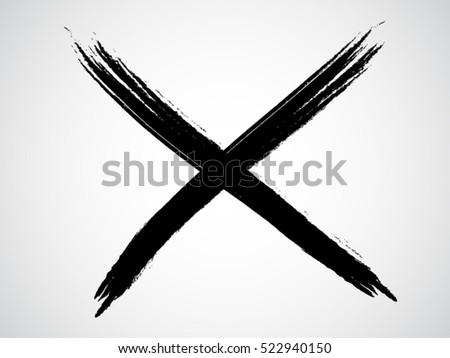Hand Drawn X Mark Grunge Letter X Vector Vector de stock (libre de ...