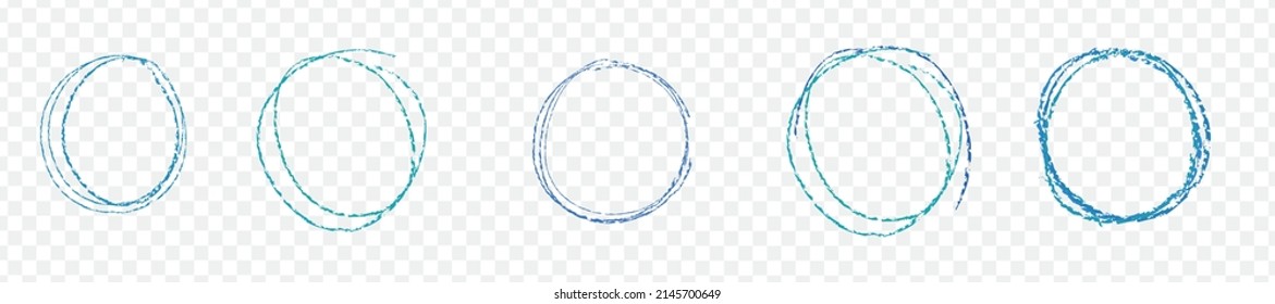 Hand Drawning Circle Line Sketch Set Stock Vector (Royalty Free ...