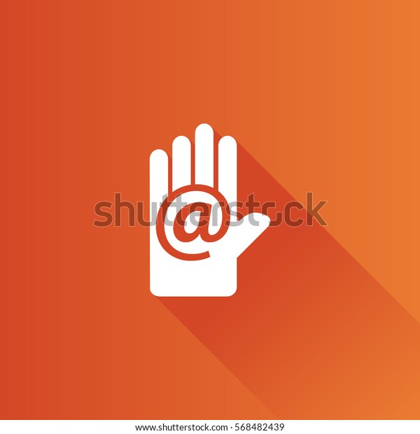 Hand Email Icon Metro User Interface: vector de stock (libre de ...