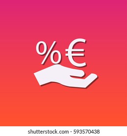Hand Euro Icon Stock Vector (Royalty Free) 593570438 | Shutterstock