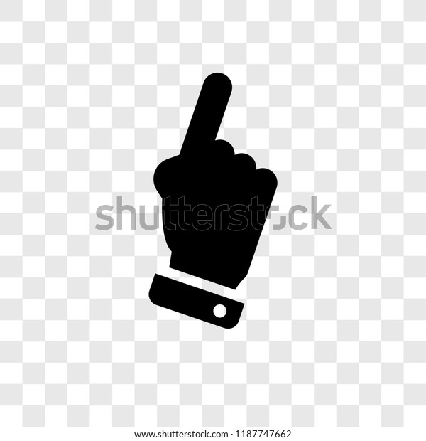 Hand Extended Pointing Finger Vector Icon Stock Vector (Royalty Free ...