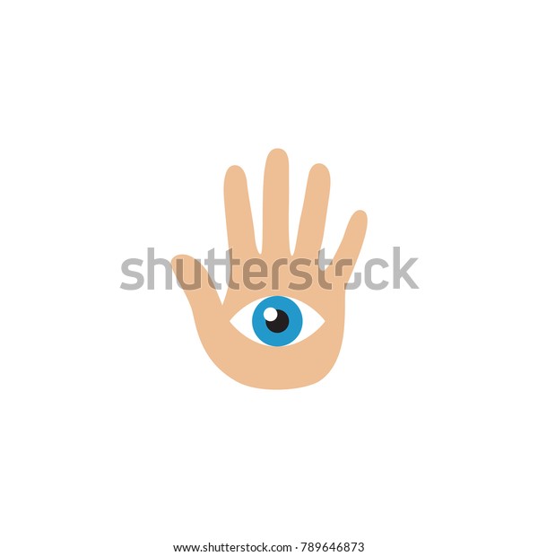 Hand Eye Icon Vector Illustration Stock Vector (Royalty Free) 789646873 ...