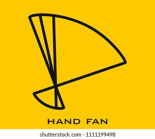 Hand Fan Icon Signs Stock Vector (Royalty Free) 1111199498