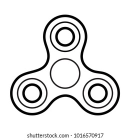 Hand Fidget Spinner Outline Design Vector Stock Vector (Royalty Free ...