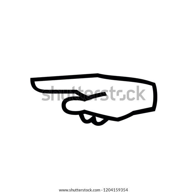 Hand Finger Direction Down Right Left Stock Vector (Royalty Free ...