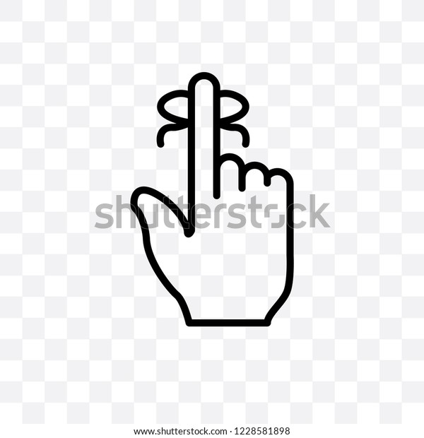 Hand Finger Ribbon Vector Linear Icon Stock Vector (Royalty Free ...