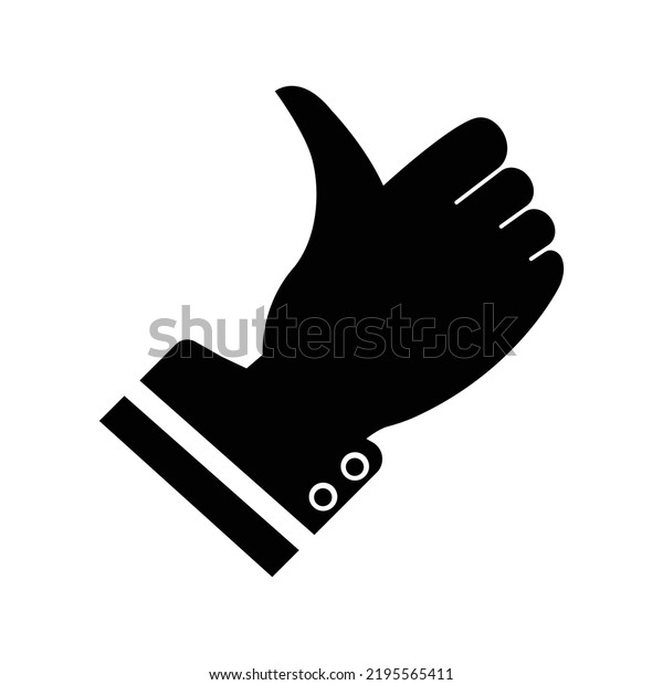Hand Finger Thumbs Icon Black Vector Stock Vector (Royalty Free ...