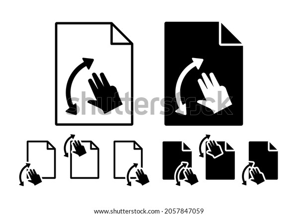 Hand Fingers Gesture Rotate Move Vector Stock Vector (Royalty Free ...