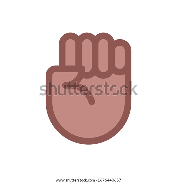 Hand Fist Icon Punch Vector Illustration Stock Vector (Royalty Free ...