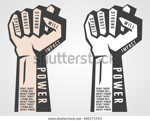 Hand Fist Power Vector Illustration Stock Vector (Royalty Free ...