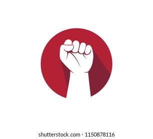 Fist Hand Power Logo Fist Heart Stock Vector (Royalty Free) 1751445458 ...