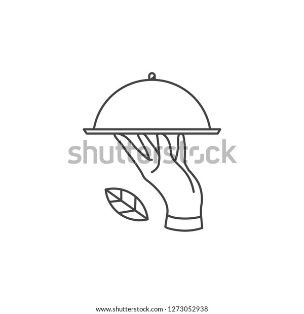 Hand Food Plate Logo Vector Icon Stock Vector (Royalty Free) 1273052938