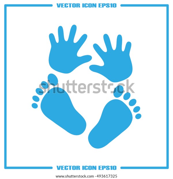 Hand Foot Icon Vector Illustration Eps10 Stock Vector (Royalty Free ...